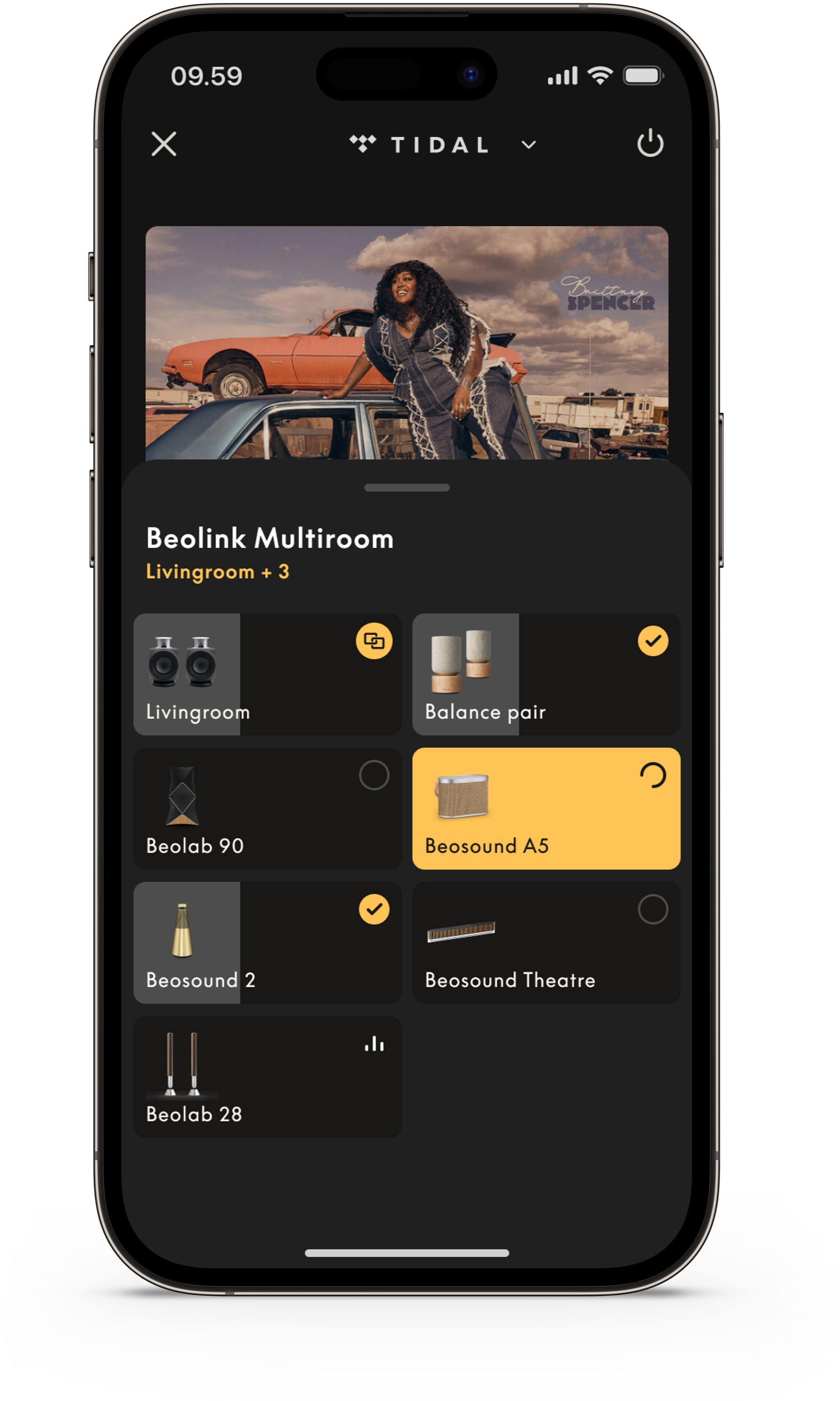 What features are available if I use TIDAL through the Bang & Olufsen ...