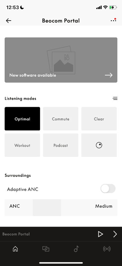 How do I enable and disable the Adaptive Active Noise Cancellation ...