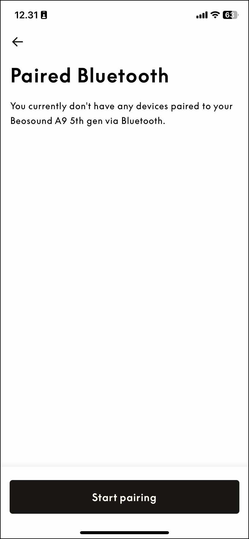 Beosound A9 5th Gen Bluetooth connection – Bang & Olufsen Support